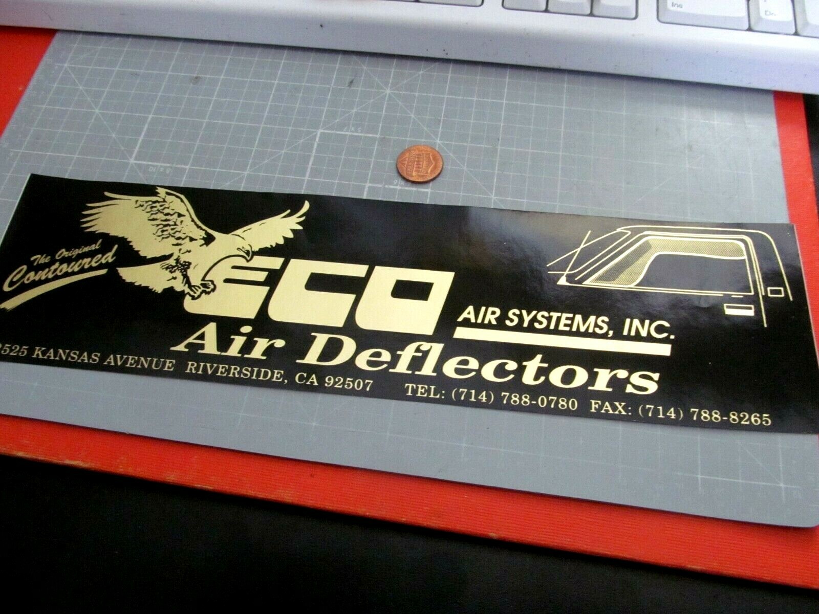 VINTAGE AIR DEFLECTORS BUMPER RACING Sticker / Decal ORIGINAL old stock ...
