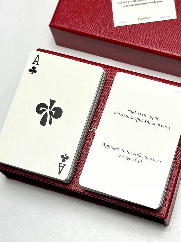 Cartier Playing Cards Set - Red & Black Card Decks in Box AD VIP Gift ...