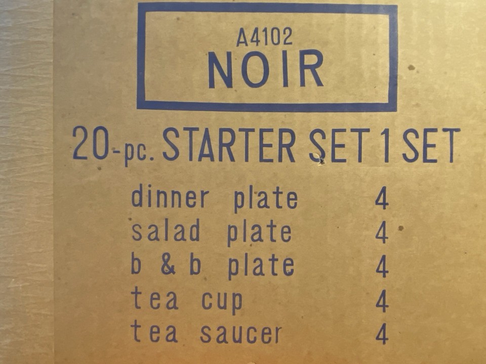 20 Pc Set Mikasa NOIR Bone China A4102 Dinnerware | eBay