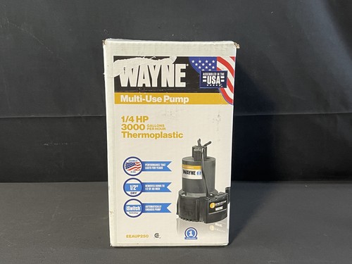 Wayne EEAUP250 1/4 HP 3000 GPH Thermoplastic Multi Use Pump New Sealed ...