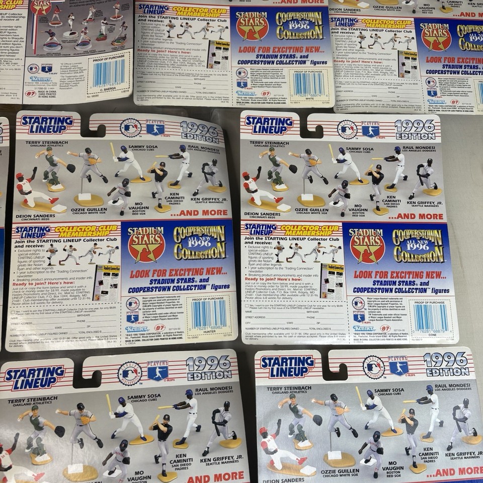 Lot Of 13 Starting Lineup Figures 1995-96 Deion Sanders, David Cone ...