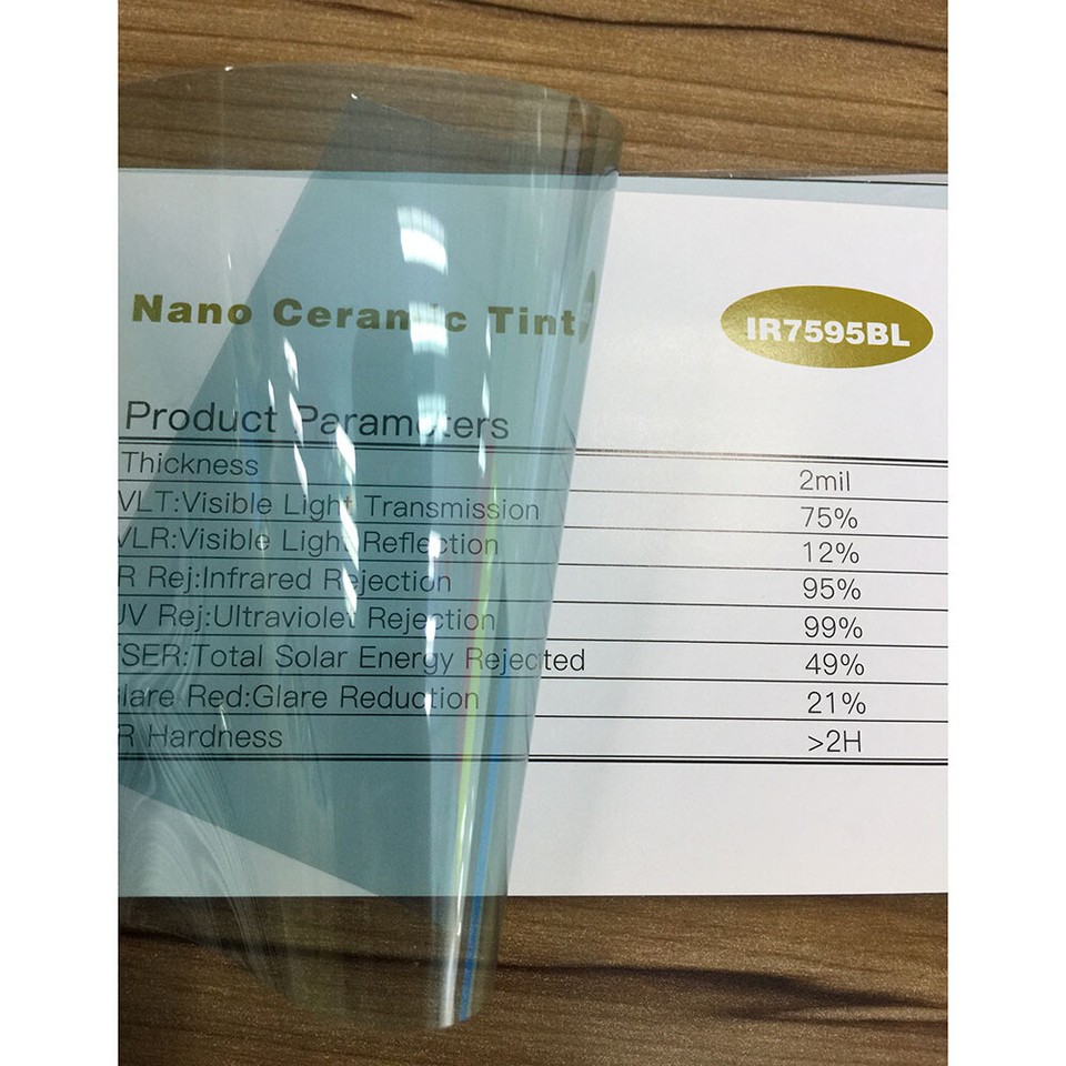 75%VLT Light Blue Car Tint Window Film Solar Tint 99% UV Proof Nano ...