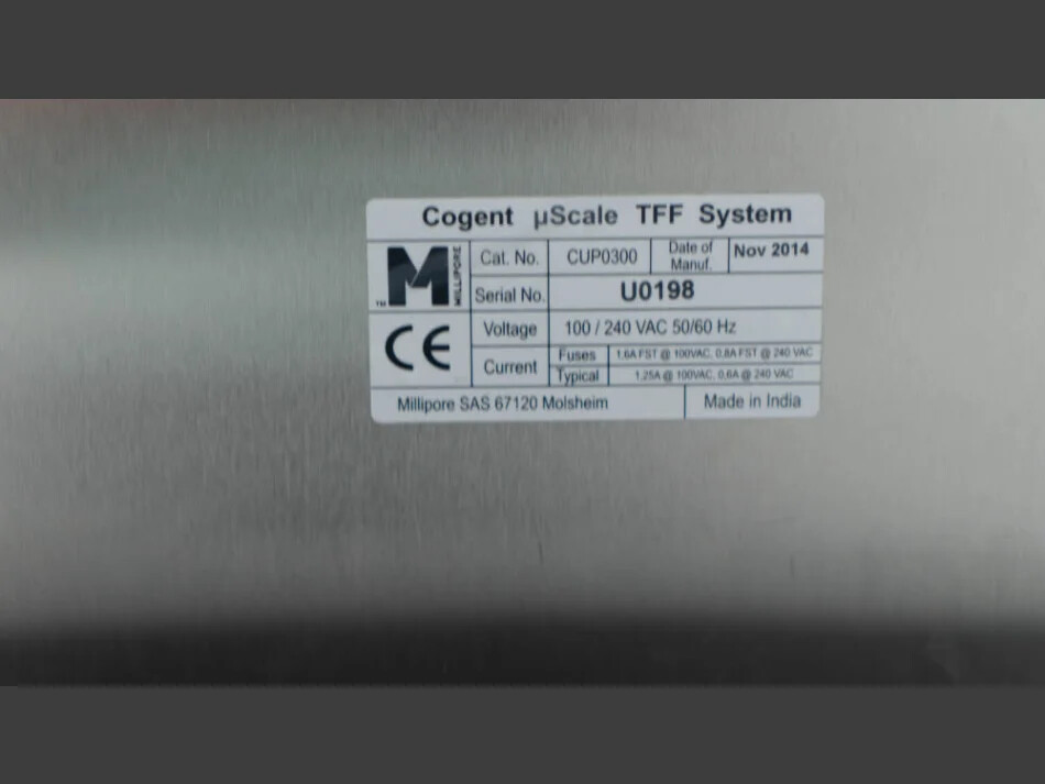 Millipore Cogent uScale TFF System - Optional Balance -Warranty / Model ...