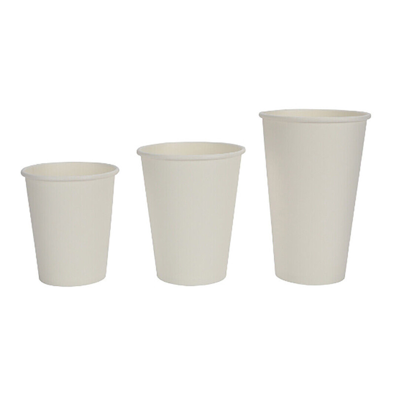 Bulk Disposable Coffee Cups 8oz 12oz 16oz - Single Wall Takeaway Paper ...