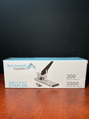 Heavy Duty Stapler with 2000 Staples: 200 Sheets High Capacity Clear ...