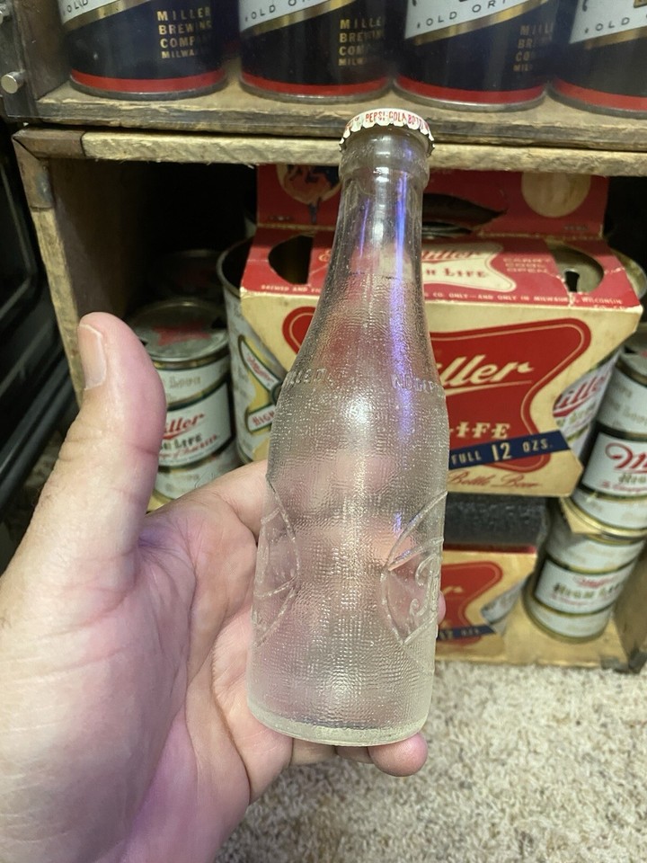 Pepsi Cola Bottle Rare 1963 Bottle Script Logo W Cap Used In Few Cities ...