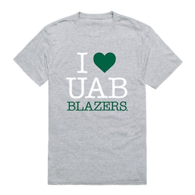 University Of Alabama at Birmingham Blazer UAB NCAA Cotton I Love Tee T ...