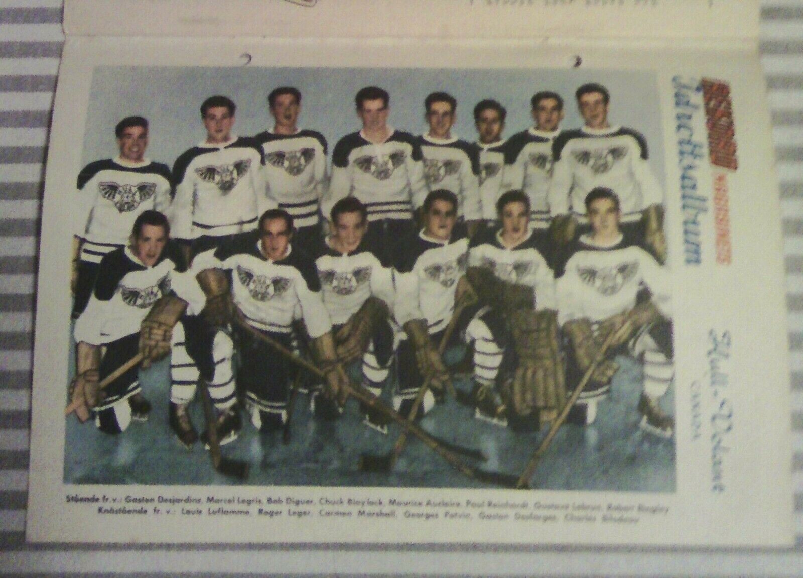 RARE Swedish Rekord #3/1950. Hull-Volant Hockey Canada. Boxing Complete ...