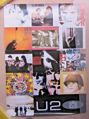 U2 --Signed Poster--Great item--Bold signatures--33'' x 24'' | eBay