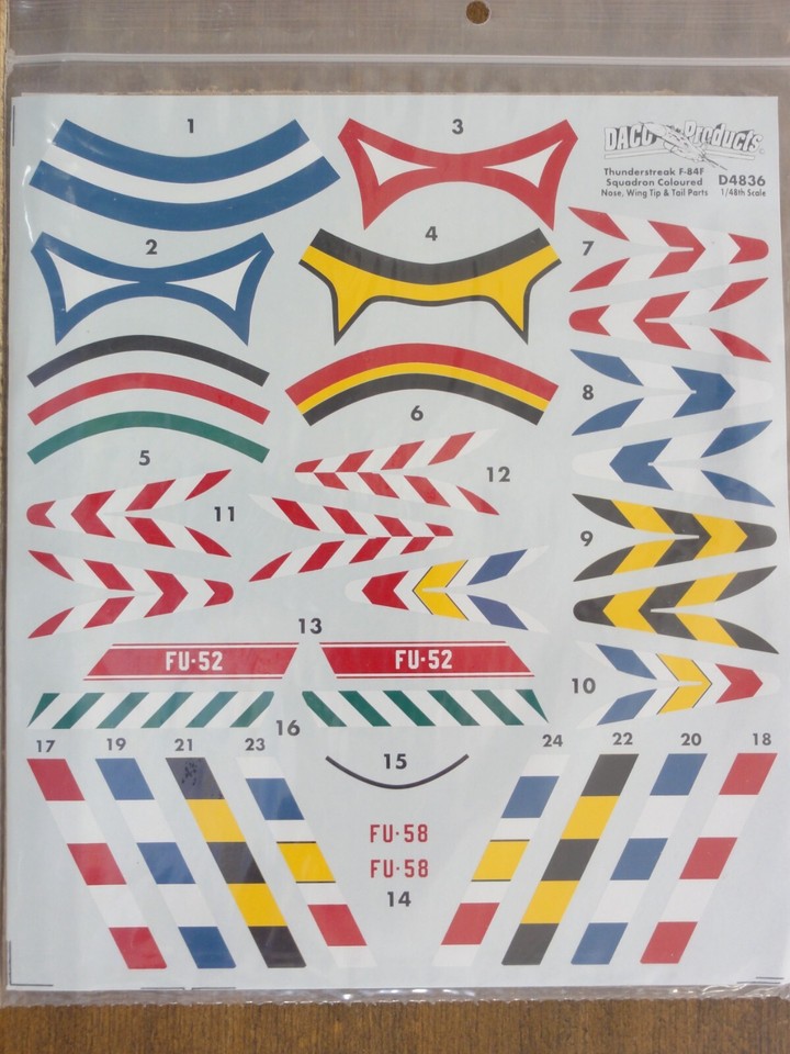 1/48 DACO Products REPUBLIC F-84F THUNDERSTREAK SQUADRON COLOR SCHEMES ...