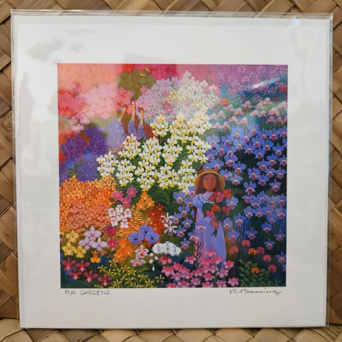Hawaii Hawaiian " Pua Gardens " Rosalie Prussing Orchid Flower Art ...