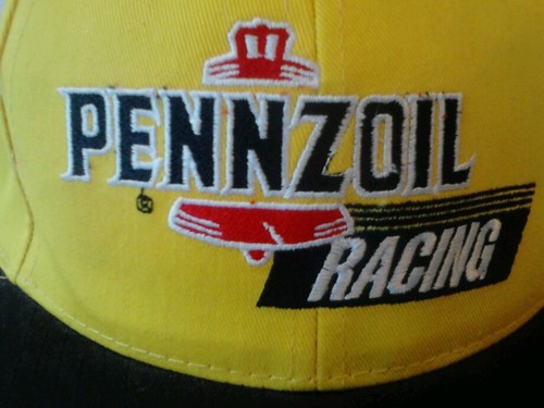 Pennzoil Racing Hat Yellow & Black Embroidered Logo Adjustable Size 100 ...