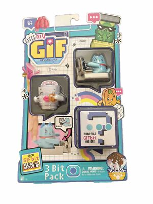 Oh My GIF Toy GIFS Gone Live 3 Bit Pack Animated Figures Cat Brand New ...