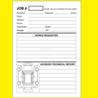 Garage Repair Job Cards A5 Time Sheet Works Pad Image 100 Workshop ...