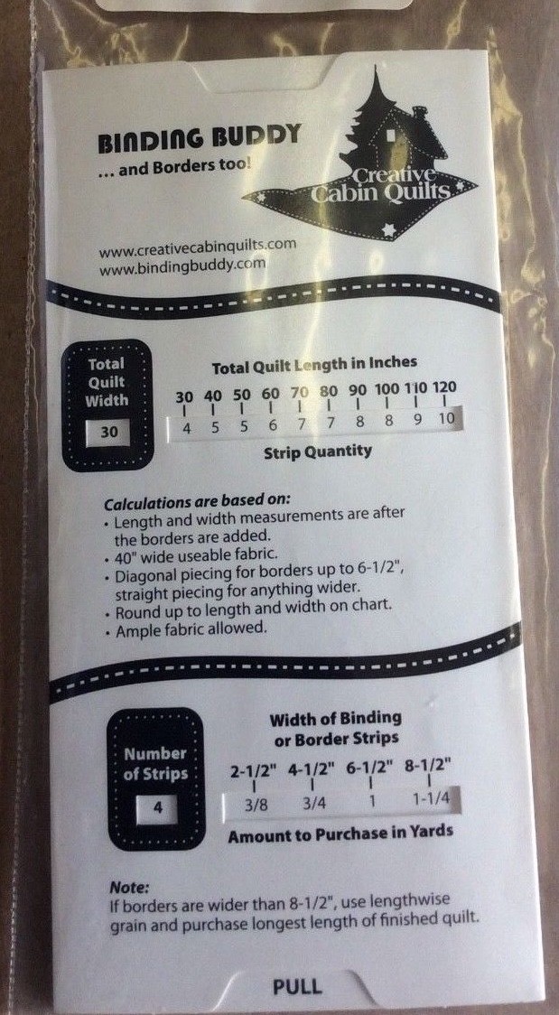 BINDING BUDDY GUIDE BY CREATIVE CABIN QUILTS | eBay