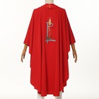 Catholic Red Chasuble with Bird Wheat Embroidered Priest outer Vestment ...