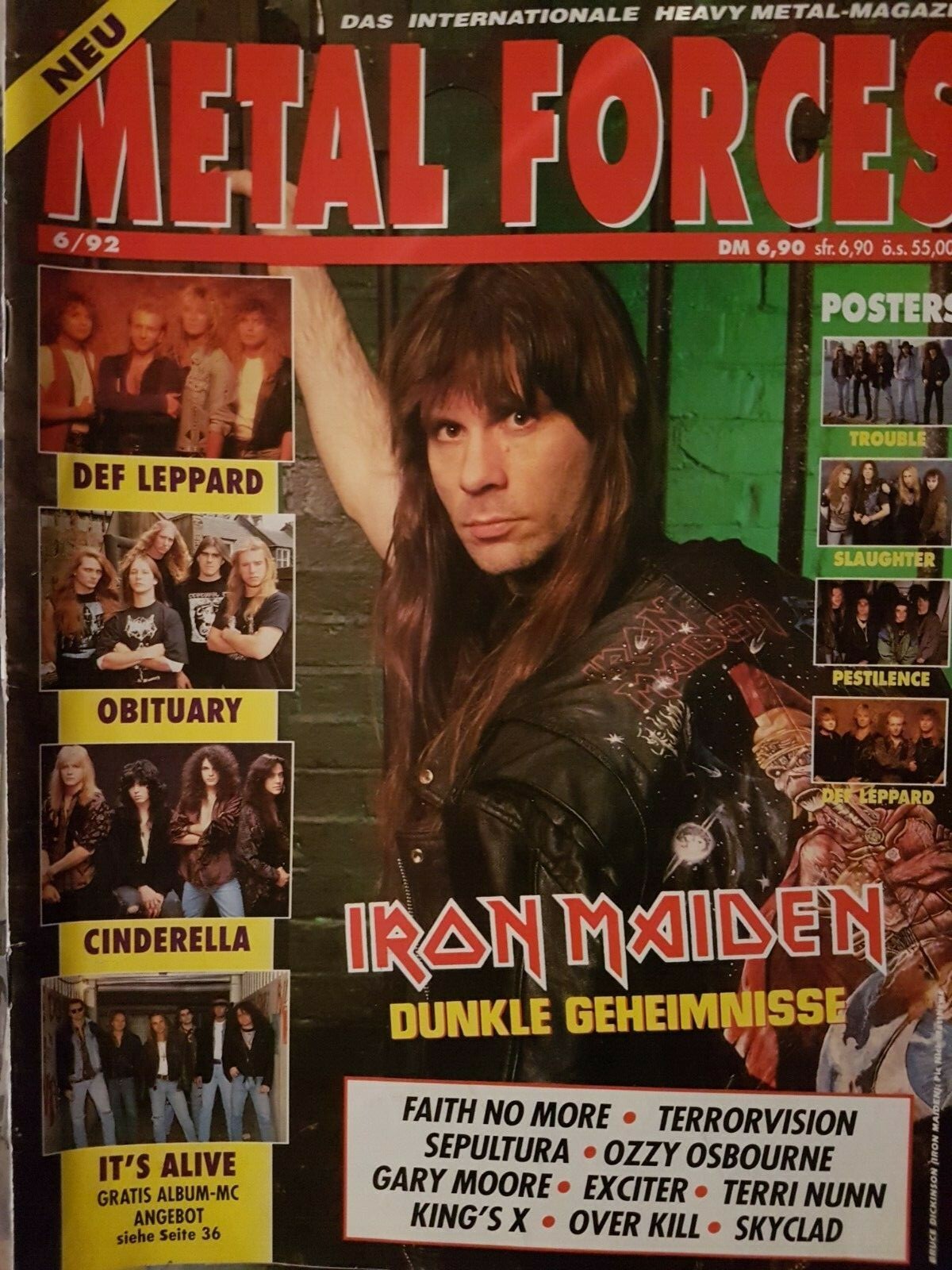 Heavy Metal Zeitschrift/Metal Forces 06/1992 /"Iron Maiden" EXCLUSIV ...