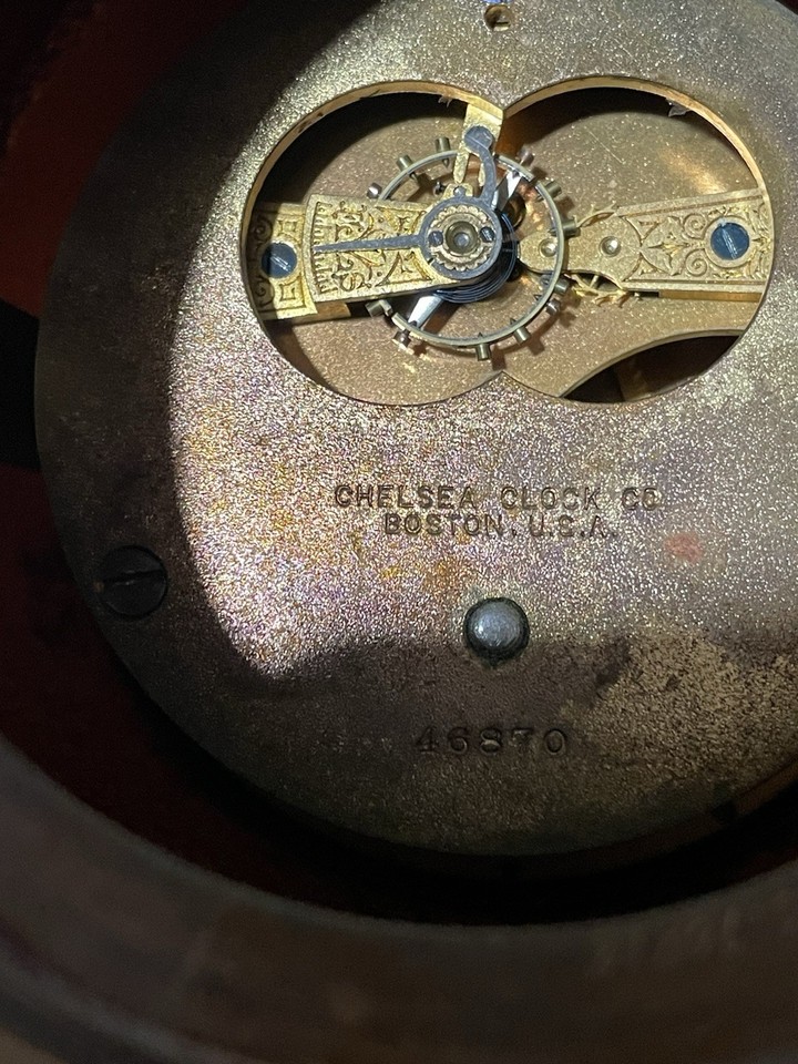 SHREVE &CO San Francisco CHELSEA Clock Missing Glass On Bezel For Parts ...