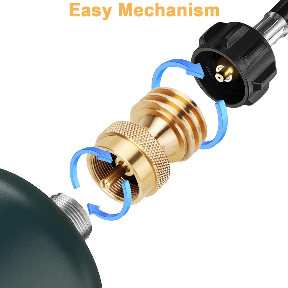 Protable Outdoor Propane Refill Tank Adapter Fill 1 Lb Bottle From 20 ...