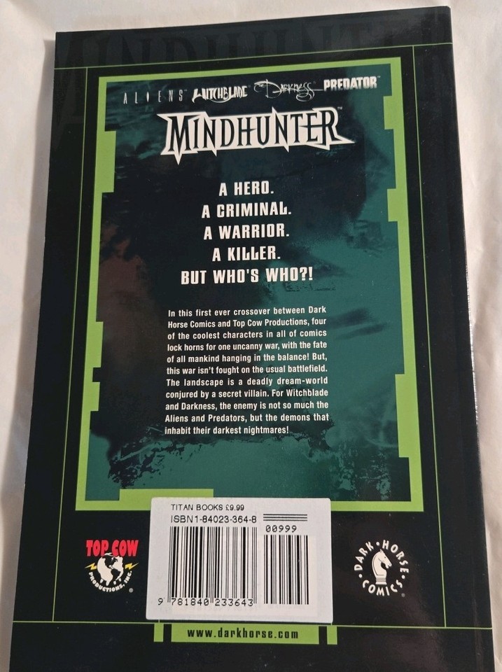 Aliens Witchblade Darkness Predator Mindhinter Paperback Book Great ...