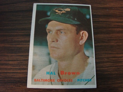1957 Topps # 194 Hal Brown card Baltimore Orioles | eBay