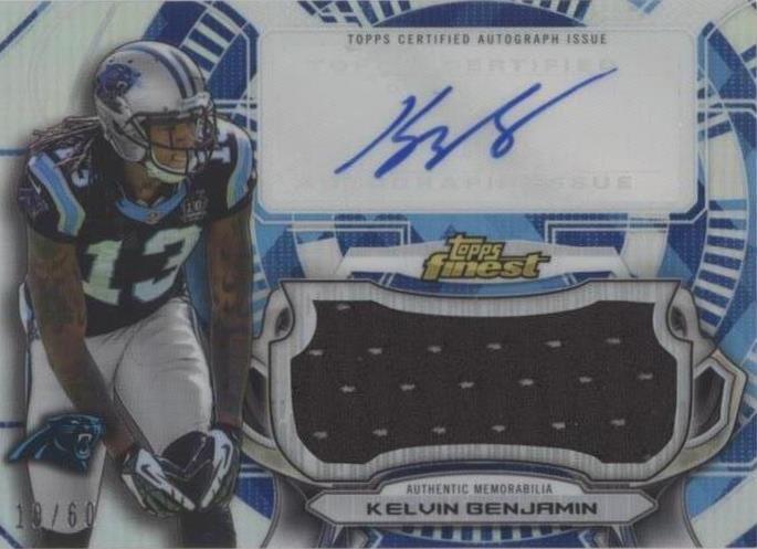 2015 Topps Finest - Autographed Jumbo Relic Refractor Kelvin Benjamin # ...