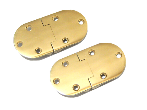 Butler Tray Table Hinge Round Edge Polished Brass Pair | eBay