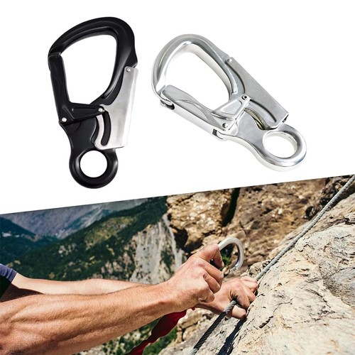 Self Locking Carabiner Clip Double Locking Snap Hook for Climbing Hiking | eBay