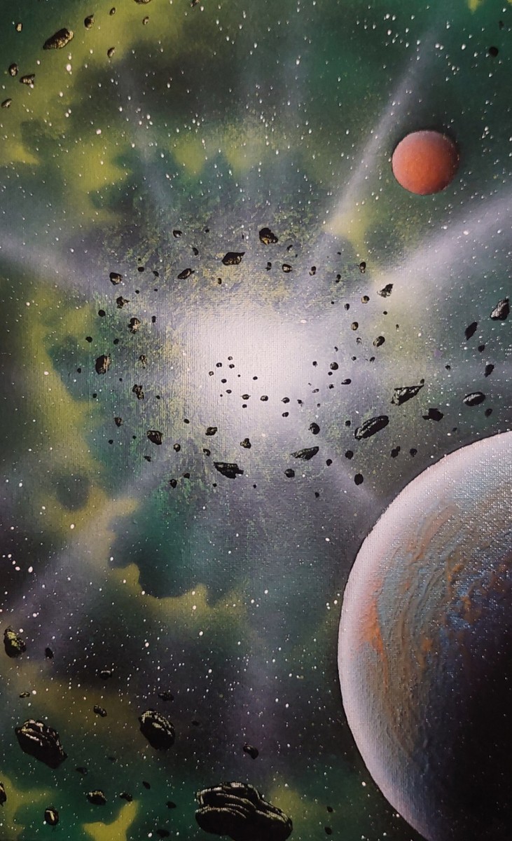 Spray Paint Solar System Space