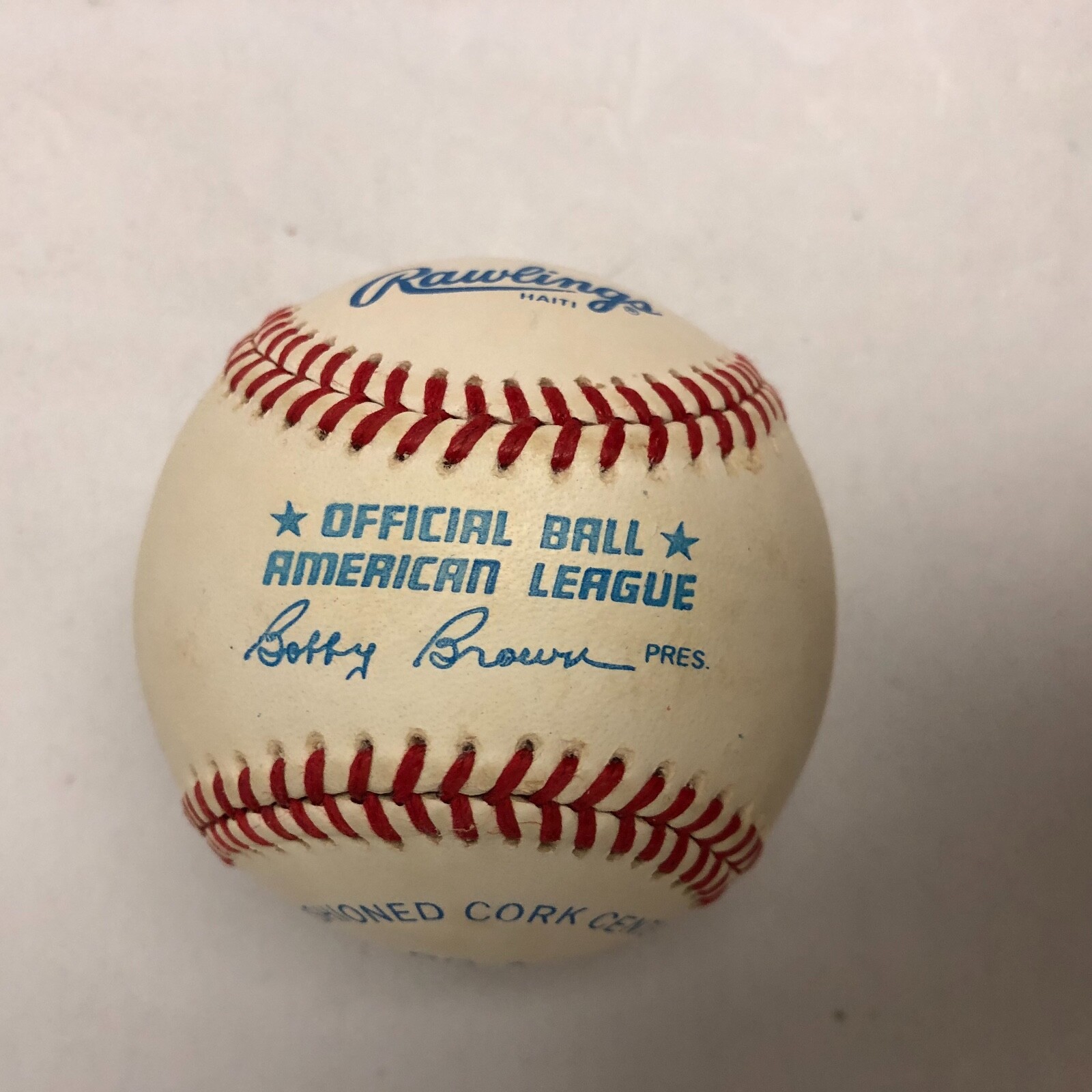 HANK BAUER AUTOGRAPHED HAND SIGNED AMERICAN LEAGUE BOBBY BROWN BASEBALL ...