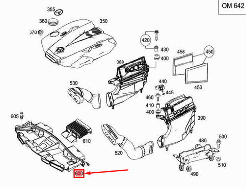 MERCEDES-BENZ E-CLASS W212 RADIATOR SUPPORT AIR GUIDE A2125000655 NO🇺🇸 ...