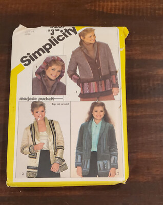 Simplicity Pattern 5287 Quilted Lined Jacket Size 14, Marjorie Puckett ...