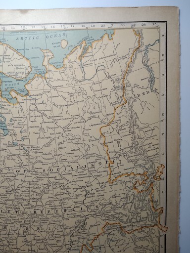 1929 Vintage USSR SOVIET UNION Atlas Map Antique Rand McNally Premium ...