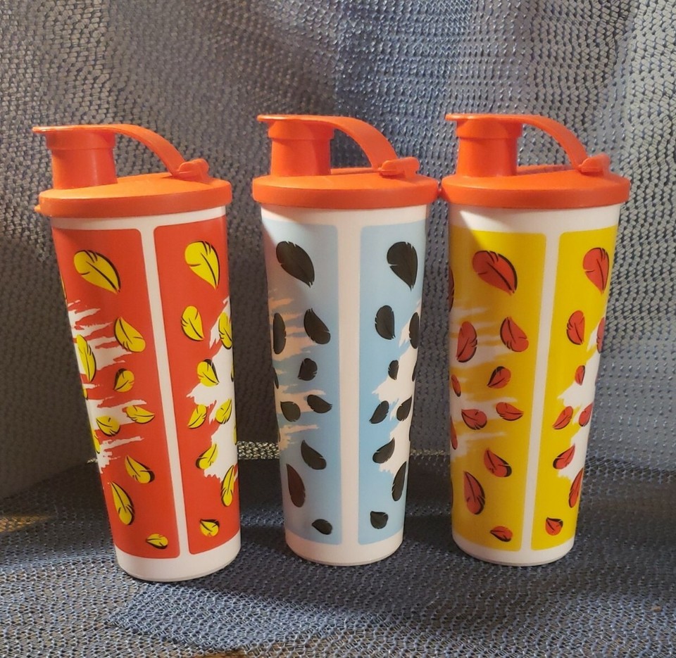 Tupperware ANGRY BIRDS Yellow Bird Tumblers 16 oz Flip-Top Spout Seal ...