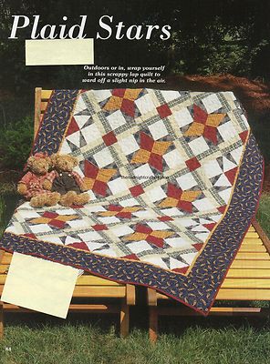 Plaid Stars Quilt Pattern Pieced RT | eBay