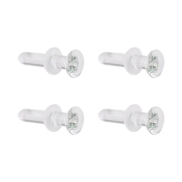 Clear Gorilla Glass Straight Flat Back Labret Studs Piercing Retainer ...