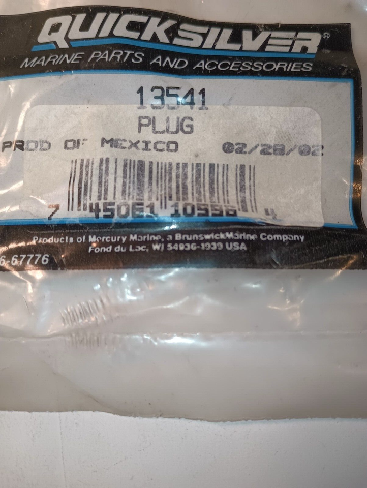 MERCURY QUICKSILVER 13541 PLUG | eBay