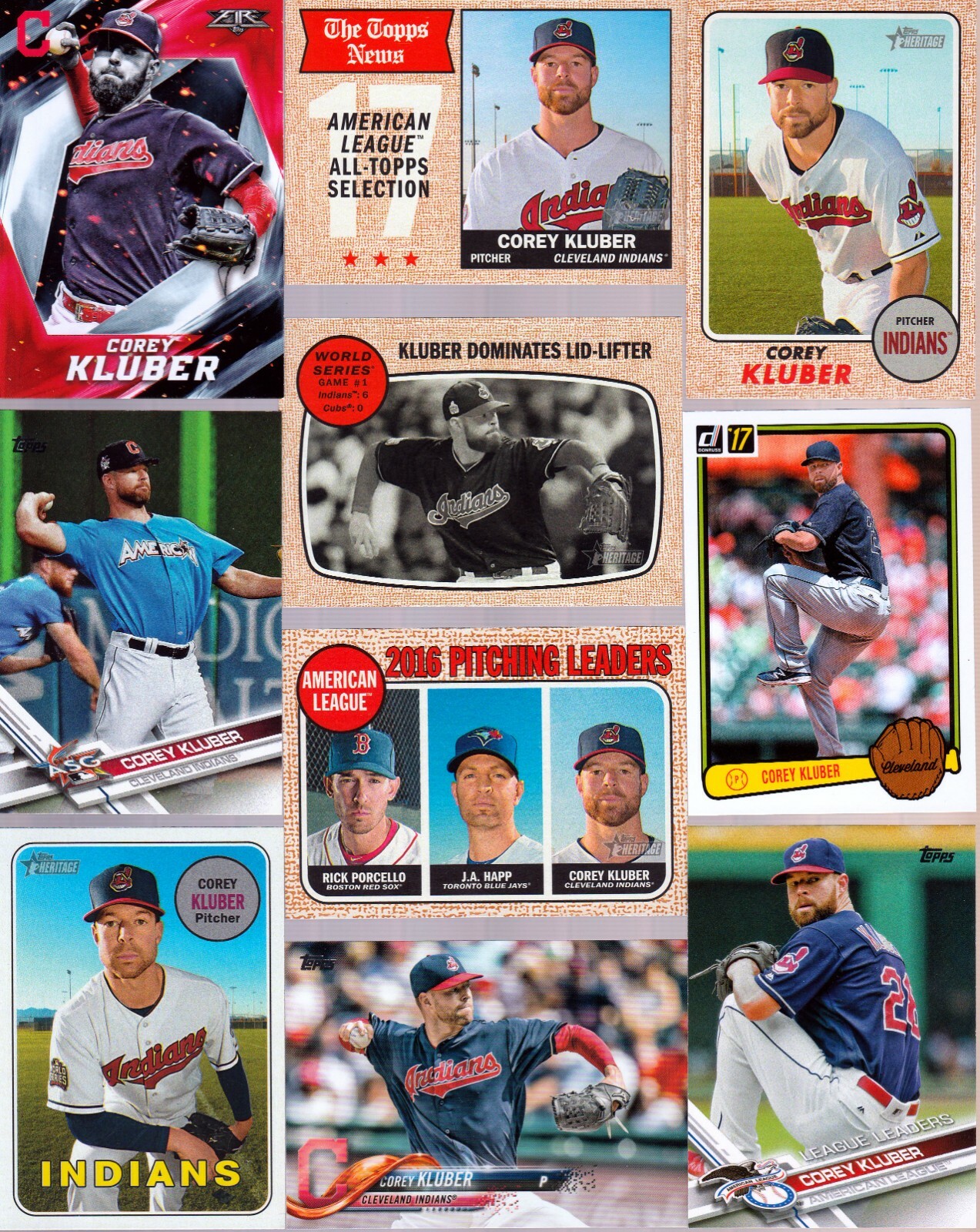 ⚾ Huge 90 + different COREY KLUBER cards lot 2007 - 2021 Indians ...