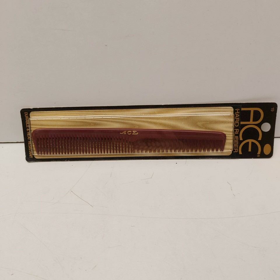 Vintage Ace Hard Rubber Comb 7" 19 Burgundy New Old Stock | eBay