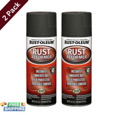 2-Pack Rust-Oleum 248658 Rust Reformer Spray 10.25 oz – Black | eBay