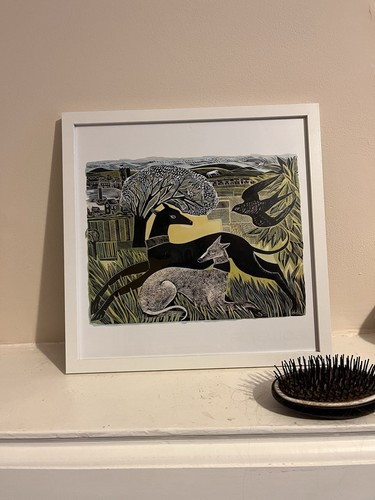 Angela Harding Print “Two Yorkshire Whippets” | eBay UK