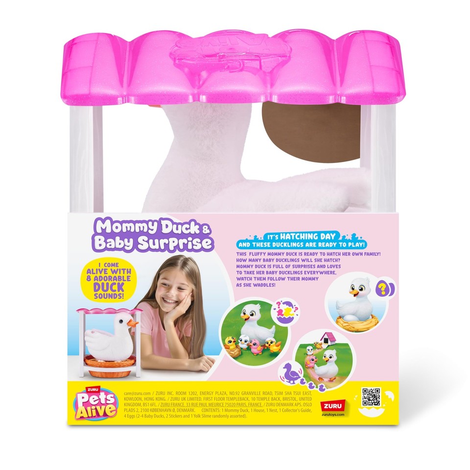 Pets Alive Mommy Duck & Baby Surprise by ZURU - Nurturing Play Hatching ...