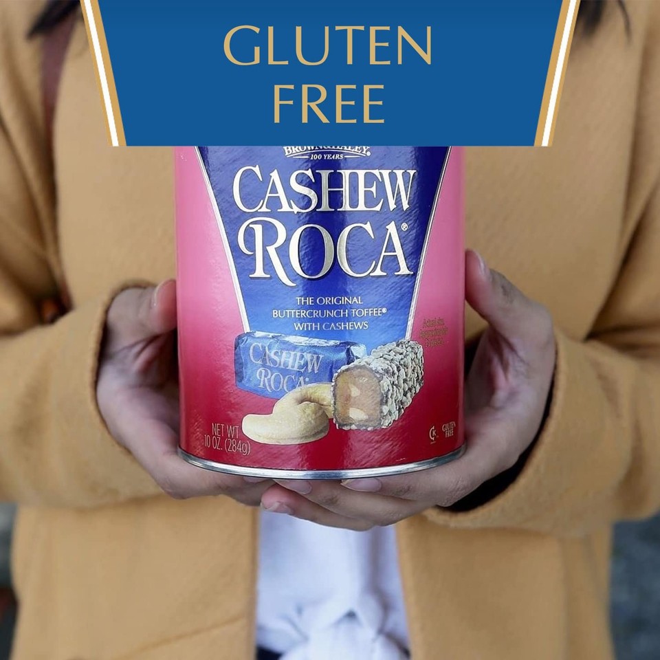 Brown & Haley CASHEW ROCA Canister, Individually Wrapped 10 Ounce (Pack ...