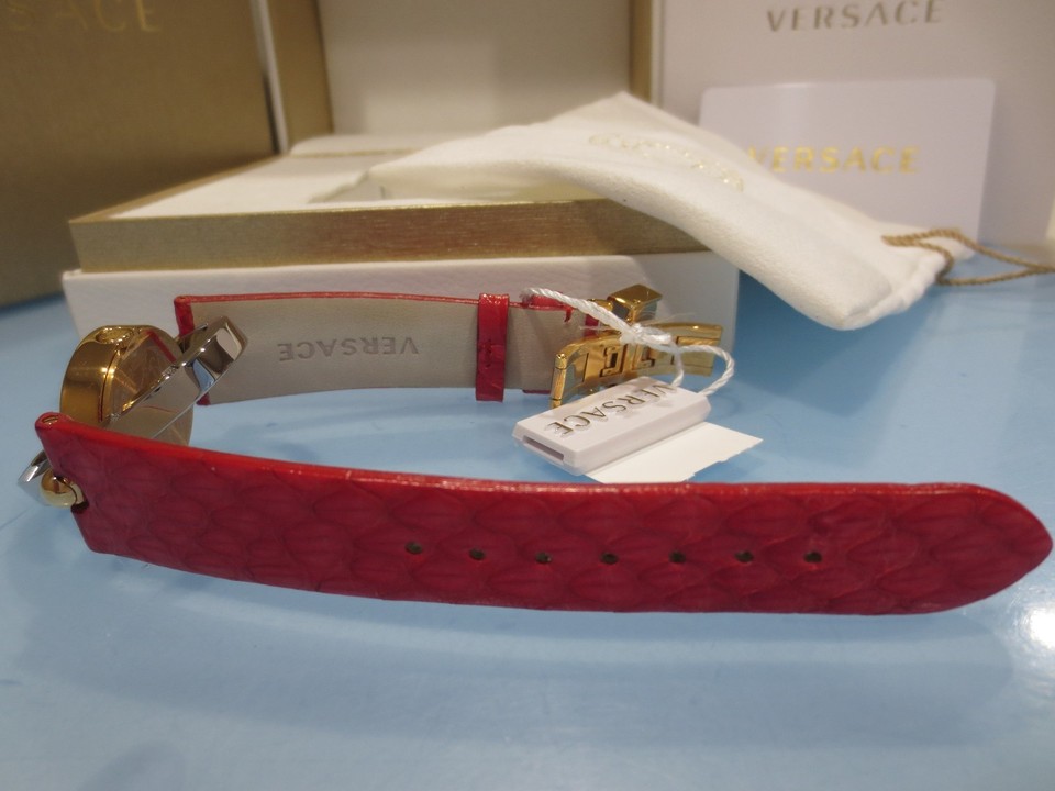 Versace Women's 91Q89FD800 S800 Eon Ellipse DIAMONDS Gold IP Steel ...