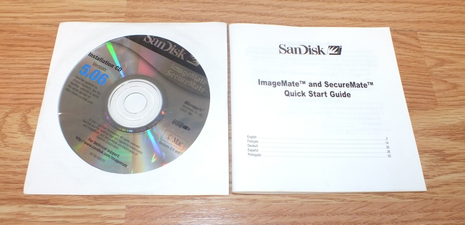 OEM SanDisk ImageMate / SecureMate Installation CD & Quick Start Guide ...