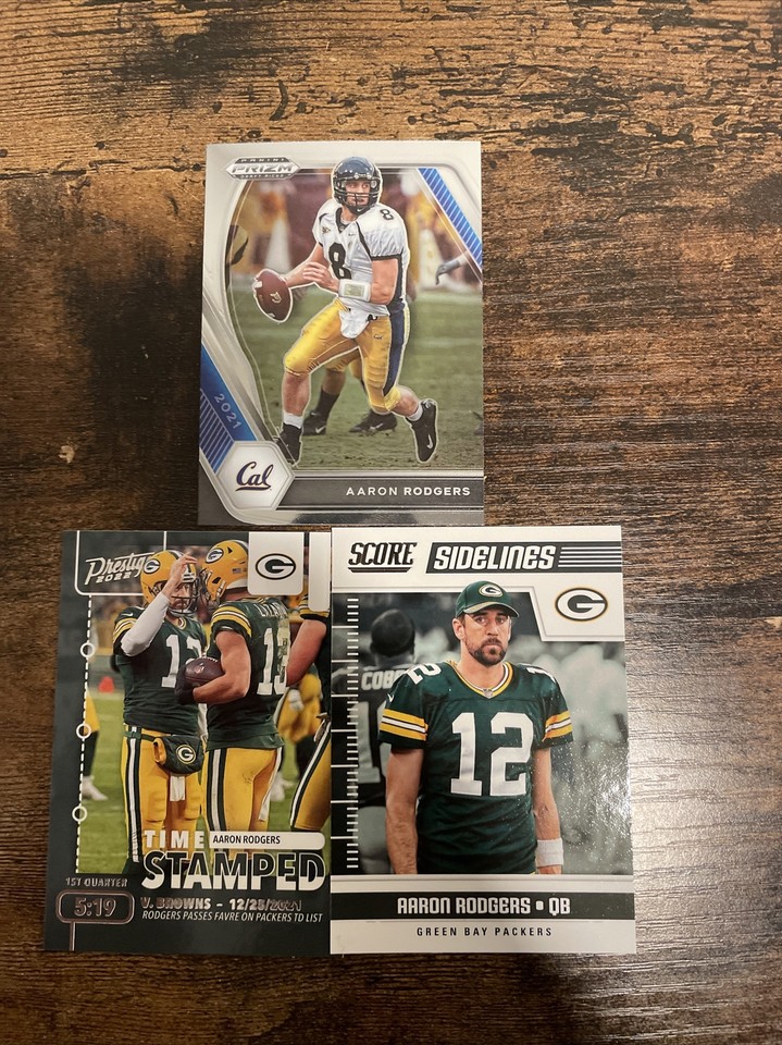 Aaron Rodgers Card Lot of 15. Prizm, Optic, Topps, Rookie & Stars | eBay