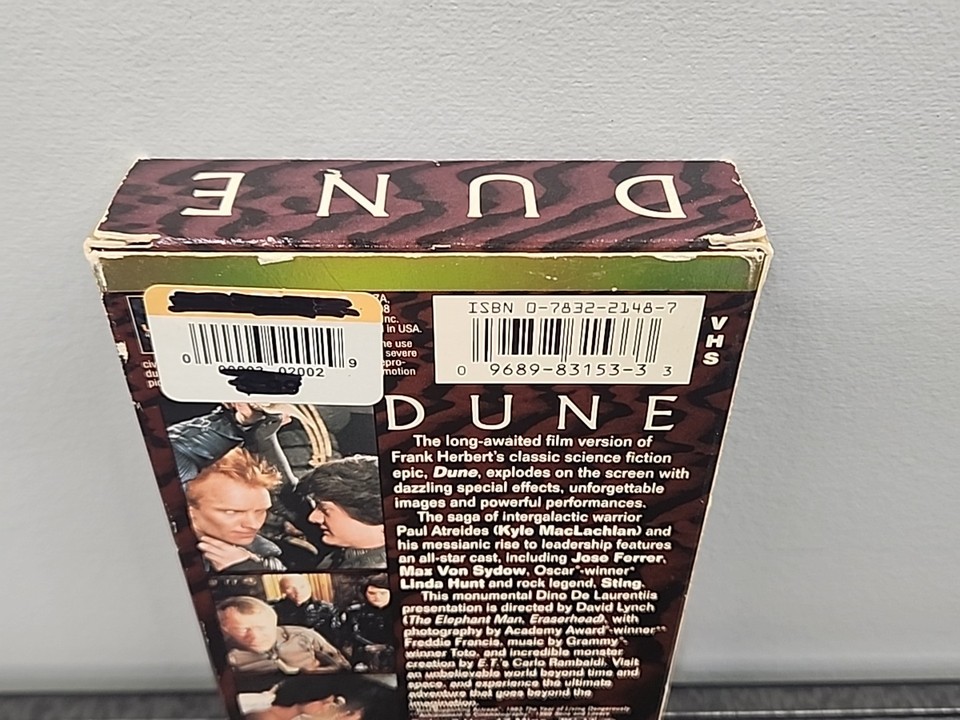 Dune Widescreen Edition VHS Tape Sci-Fi 1984 Universal MCA Home Video ...