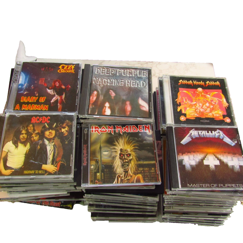 Joblot Bundle 120 Rock Heavy Metal CD Collection Compact Disc Albums ...