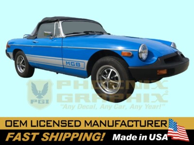 1980 1979 1978 1977 1976 1975 1974 MG MGB Stripe Decal Graphic Kit | eBay