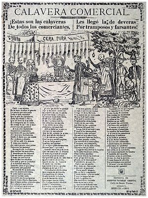 Decorative Poster.Interior wall art design.Mexican Art.Calavera.Poem ...